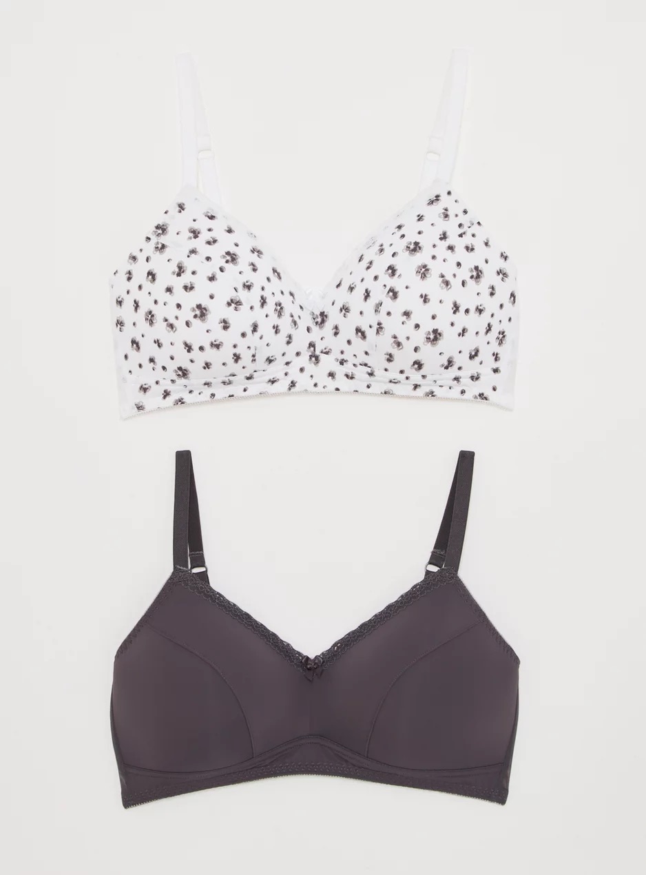 2 Pack Comfort Non-wired Full cup Bra – Just Panties